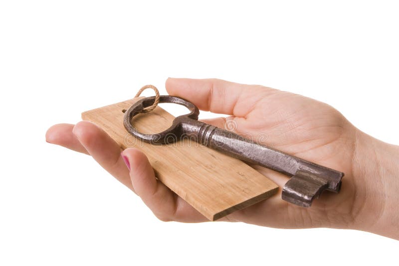 Key stock image. Image of antique, finger, metal, isolated - 12959943