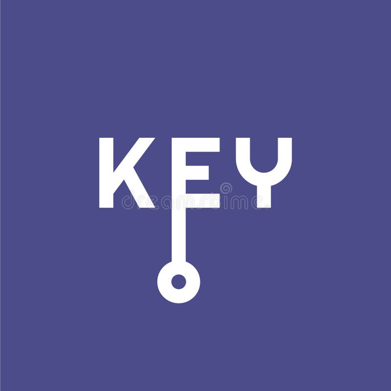 Modern Letter K E Y with Key Symbol Logo Stock Vector - Illustration of ...
