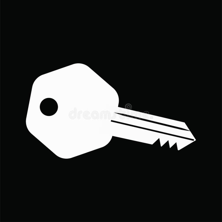 Simple White House Key Vector Icon Logo Black and White Stock Vector ...