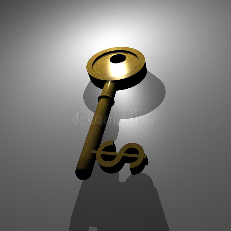 Key with Pound Sign As Symbol for Money or Wealth Stock Illustration ...