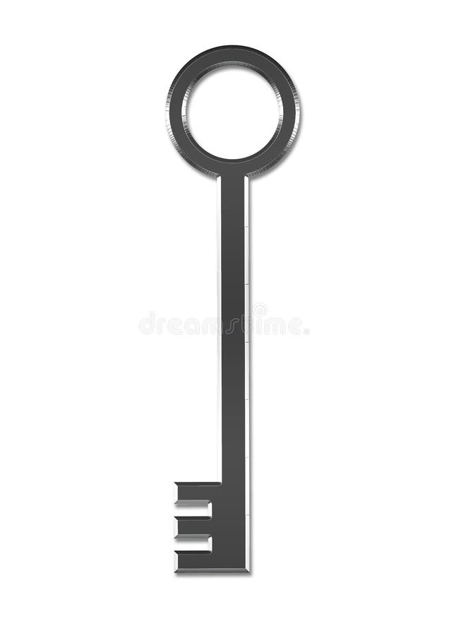 A metal key in a lock stock vector. Illustration of entrance - 18326375