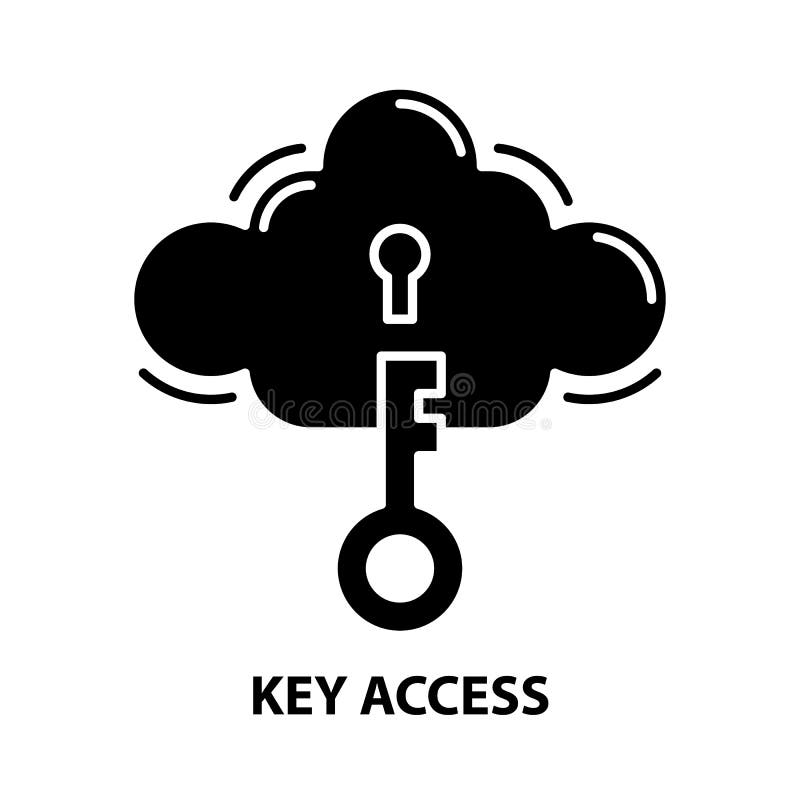 Key Access Icon, Black Vector Sign with Editable Strokes, Concept ...