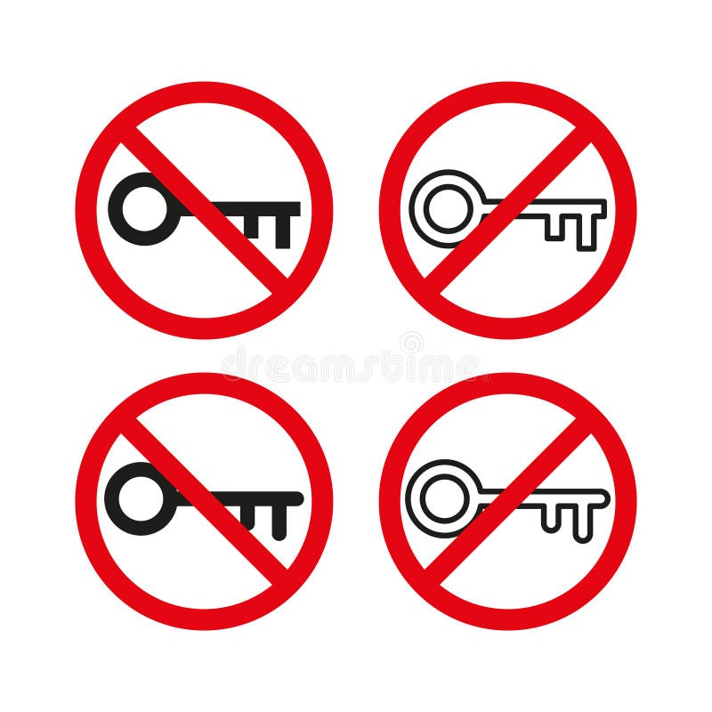Key Access Prohibited. Security Control Vector Symbols Stock Vector ...