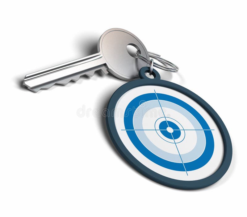 Key for Achieving Objectives Stock Illustration - Illustration of ...
