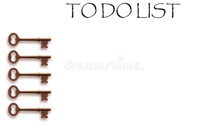 Key Activities on To Do List. Stock Illustration - Illustration of ...