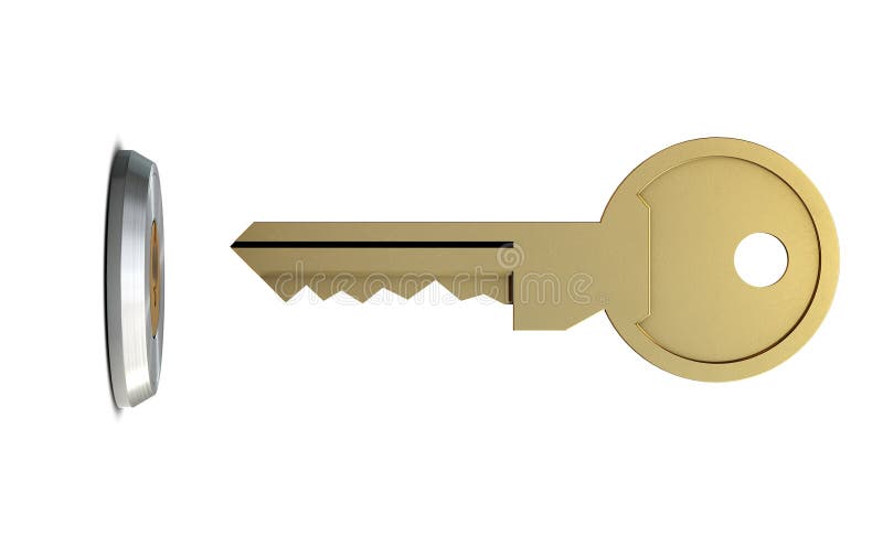 Key Approaching Empty Slot stock illustration. Illustration of deadbolt ...
