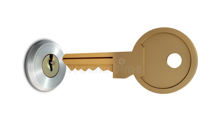 Key Approaching Empty Slot stock illustration. Illustration of burglar ...