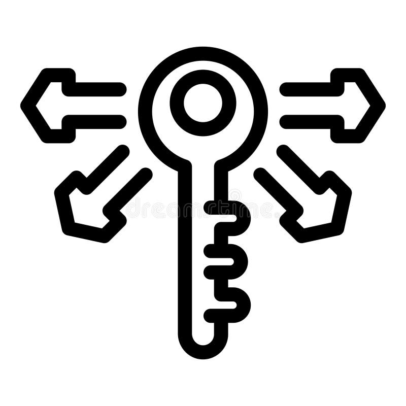 Key with Arrows Pointing To Different Directions Representing Choosing ...