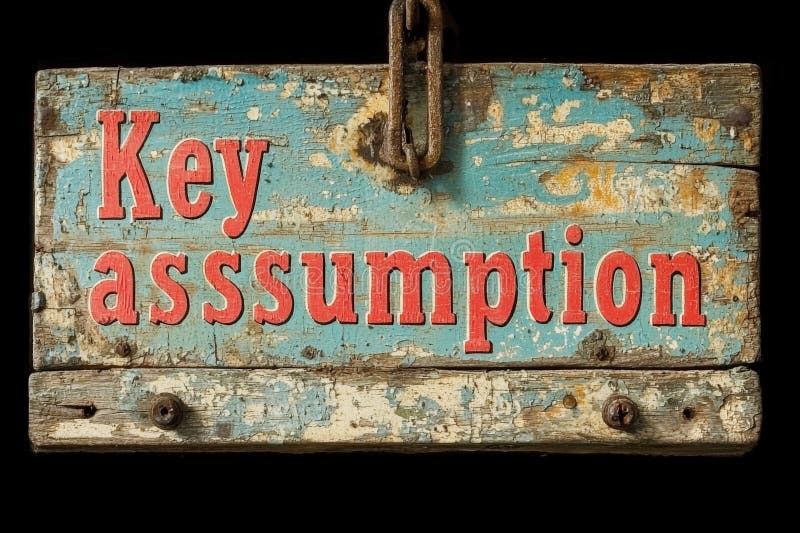 Key Assumption Text Written on the Blackboard Stock Photo - Image of ...