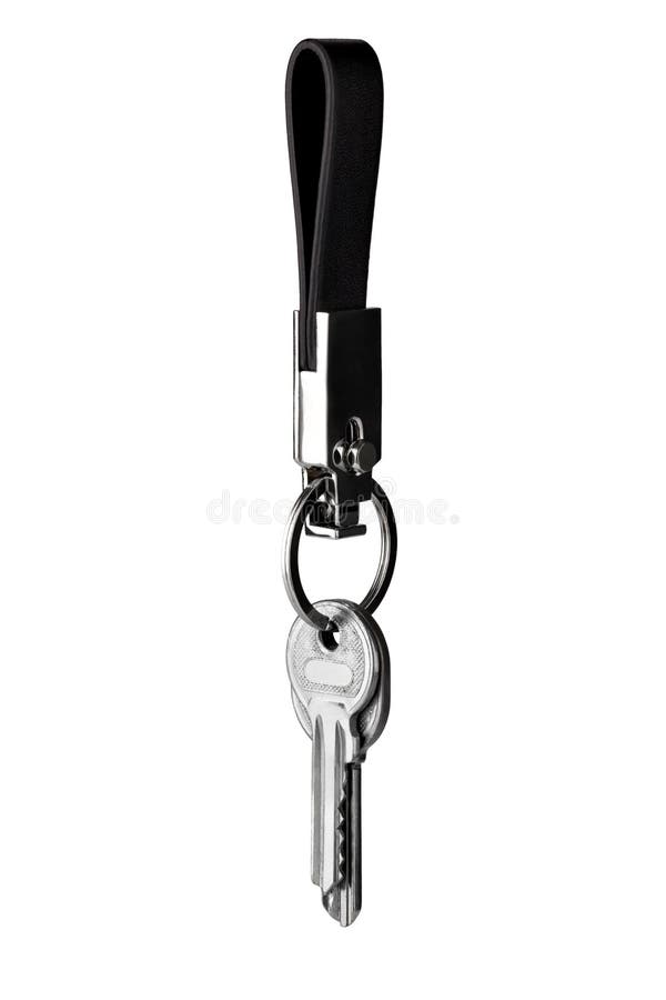 Key Attached To a Leather Keychain Stock Photo - Image of ring ...
