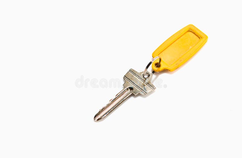 Key Attached To a Plastic Keychain Stock Image - Image of attach, ring ...