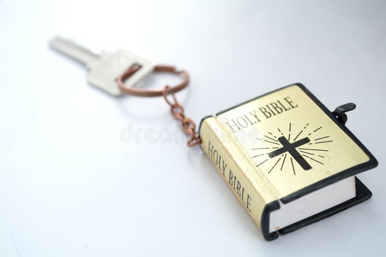 Key and bible stock image. Image of book, chain, insure - 35716707