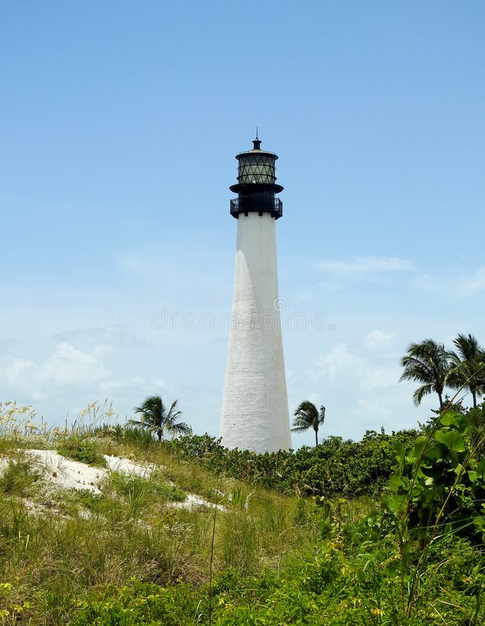 Key Biscayne Lighthouse a Beacon for a Century Stock Photo - Image of ...