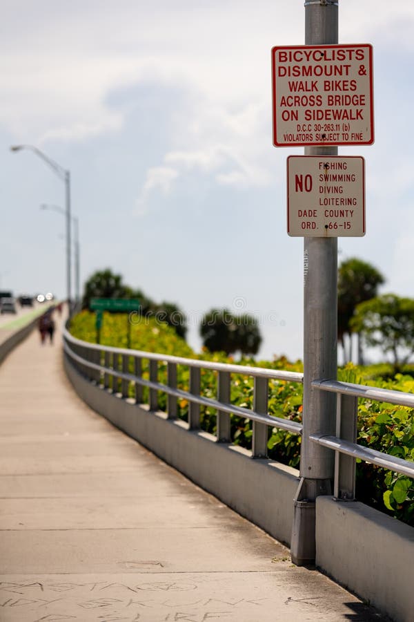 Key Biscayne Miami FL Rules Sign Stock Photo - Image of vertical, bokeh ...