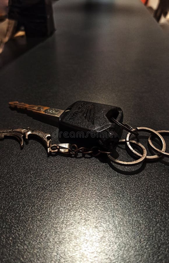 A Key on the Black Table. in a Dark and Aesthetic Place Stock Photo ...