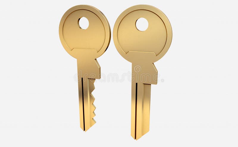 Key Blank and Cut View stock illustration. Illustration of uncut - 56647839