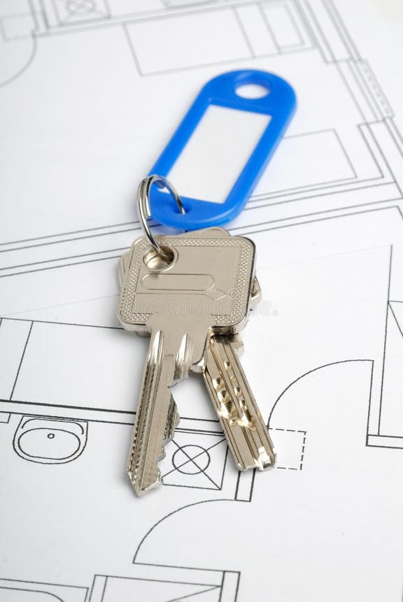 Key and blueprint stock photo. Image of buying, living - 40396706