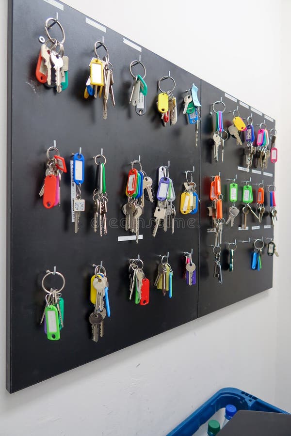 On a Key Board Hang Many Different Keys Stock Image - Image of metal ...