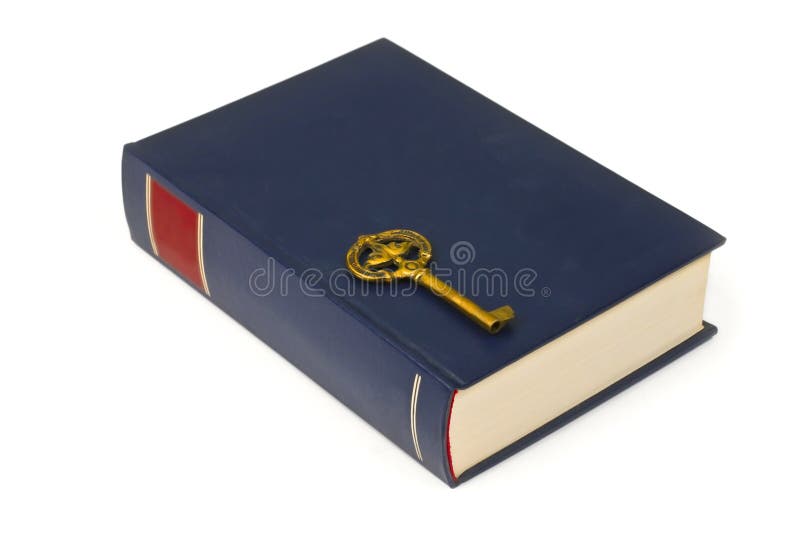 Key on book stock image. Image of white, ancient, blank - 5755783