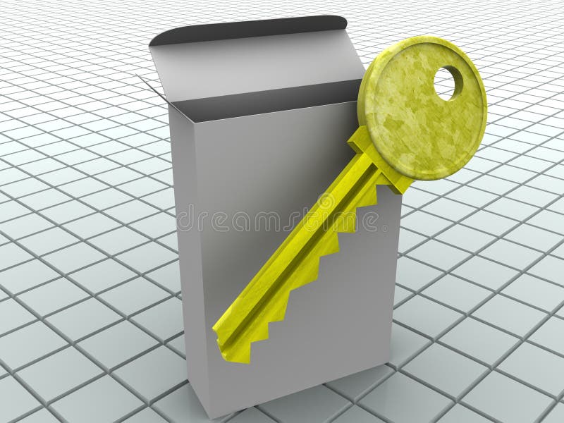 Key and box. stock illustration. Illustration of abstraction - 3141218