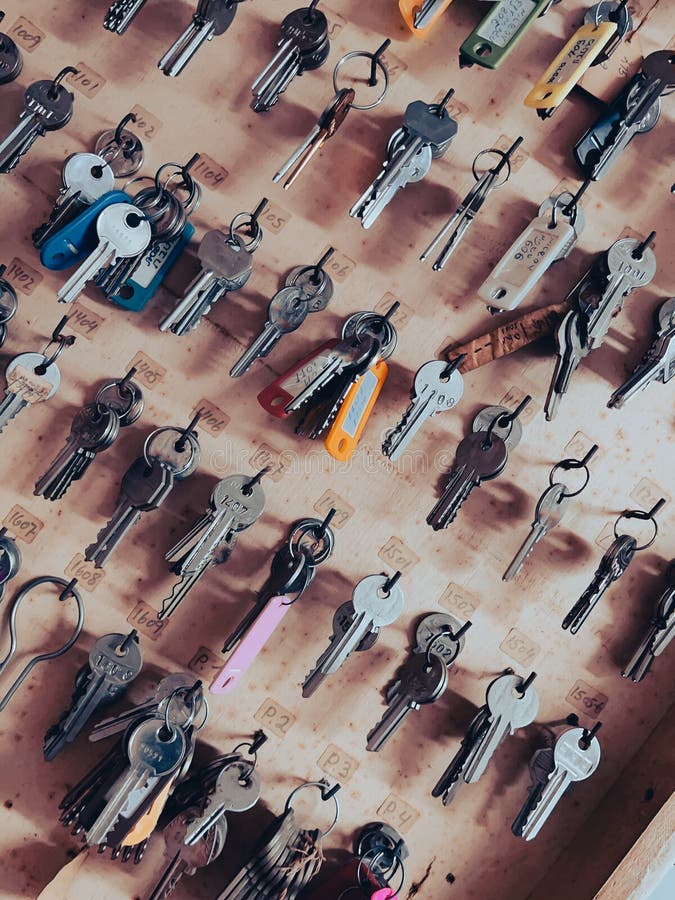 Key Box Cabinet or Locker Key for Storage with Many Keychains and Track ...