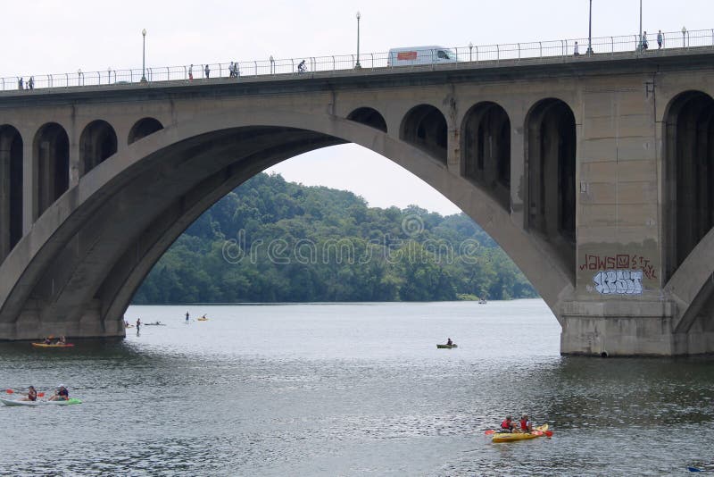 Key Bridge, Washington, DC editorial stock photo. Image of time - 95041173