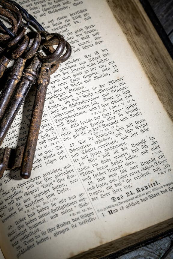 Key bunch with bible stock photo. Image of family, book - 57501362