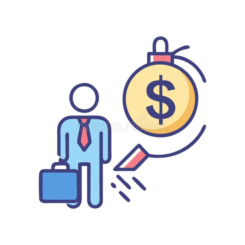 Key Business Debt Icon stock vector. Illustration of creativity - 352795277