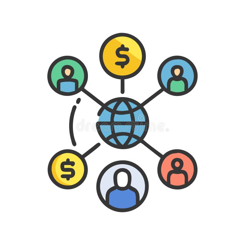 Key Business Ecosystem Icon Stock Vector - Illustration of business ...