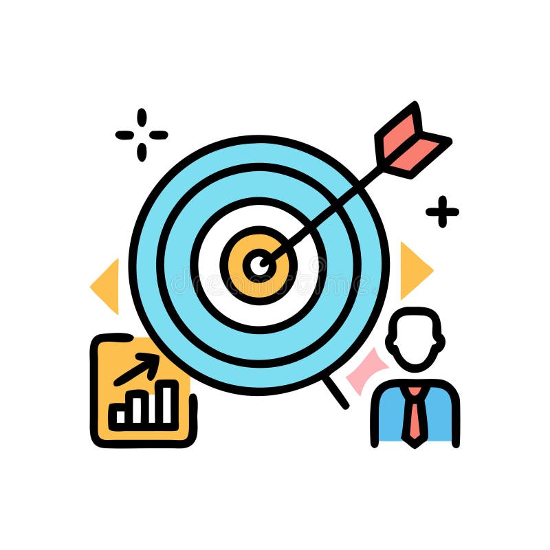 Key Business Objectives Icon Stock Vector - Illustration of management ...