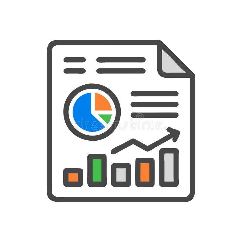 Key Business Reporting Icon Stock Vector - Illustration of insights ...