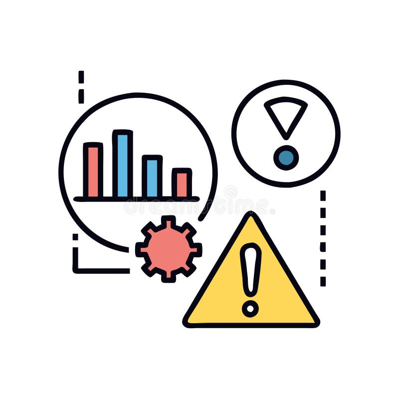 Key Business Risk Analysis Icon Stock Vector - Illustration of visual ...