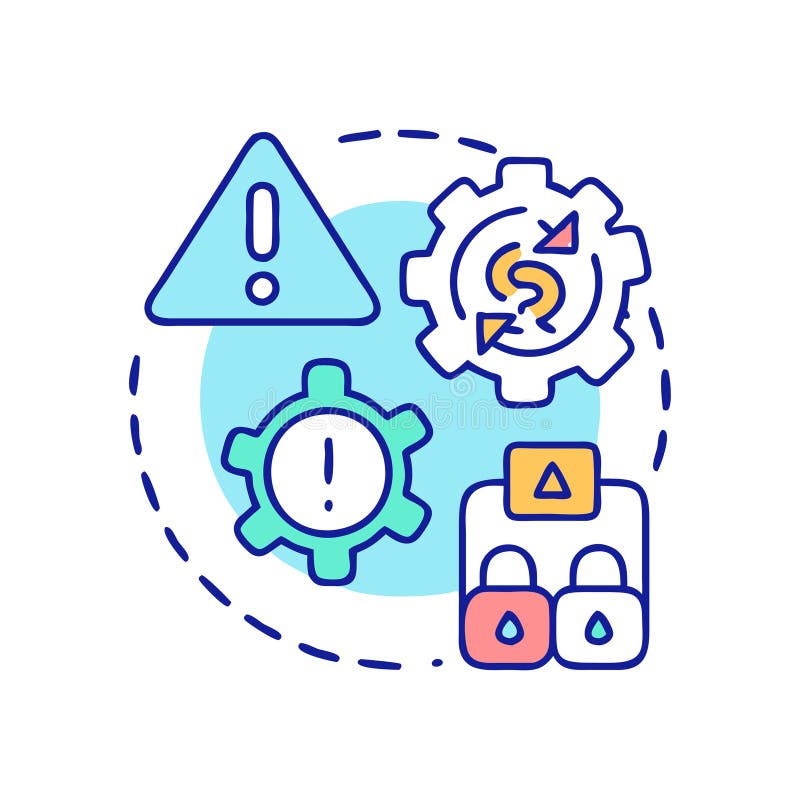 Key Business Risk Management Framework Icon Stock Vector - Illustration ...