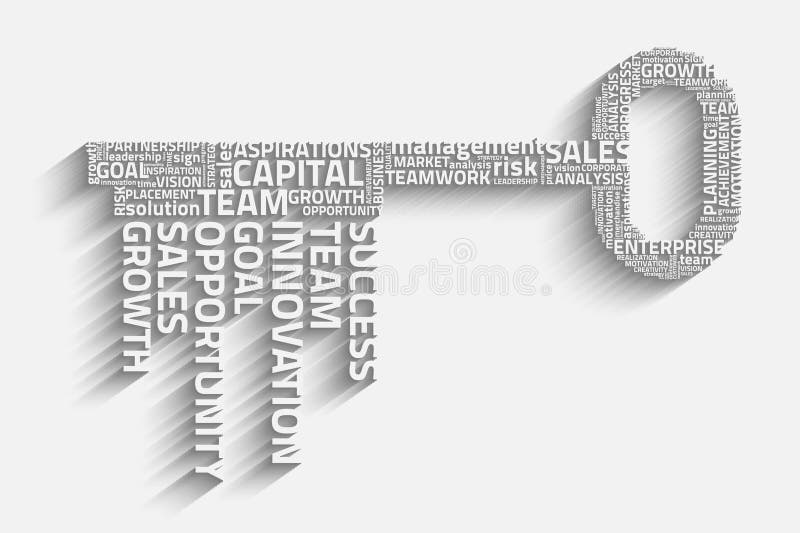 Key with business words stock vector. Illustration of business - 39539369