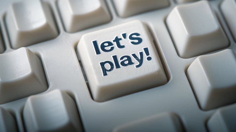 Key Button with the Inscription Let S Play Stock Illustration ...