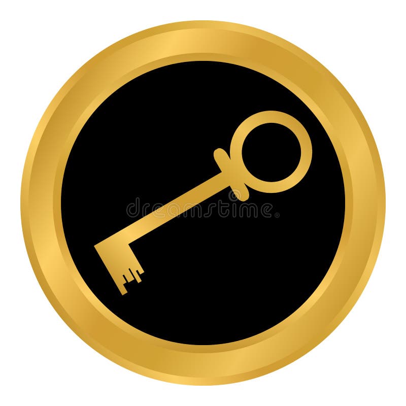 Key button on white. stock illustration. Illustration of isolated ...