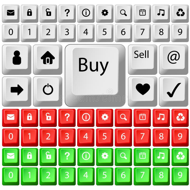 Computer Keyboard Symbols stock vector. Illustration of economics ...