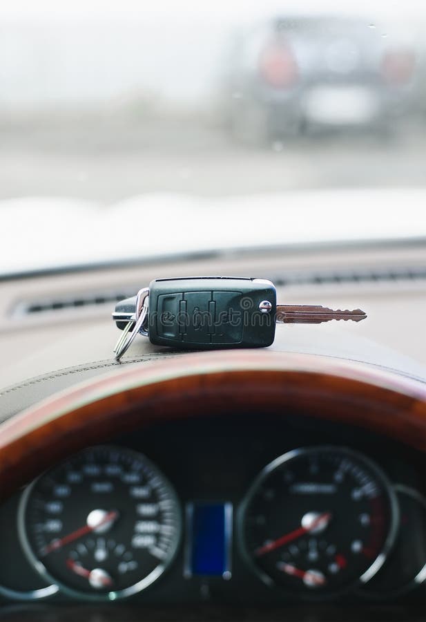 Key of the Car Lock is Located on the Dashboard Stock Photo - Image of ...