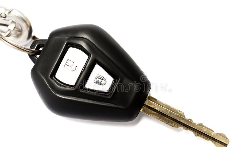 Key Car Remote Control Isolated on White Stock Image - Image of control ...