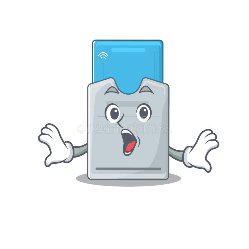 Key Card Cartoon Character Design on a Surprised Gesture Stock Vector ...