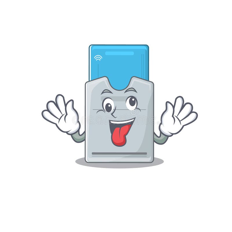 Key Card Cartoon Character Style with a Crazy Face Stock Vector ...