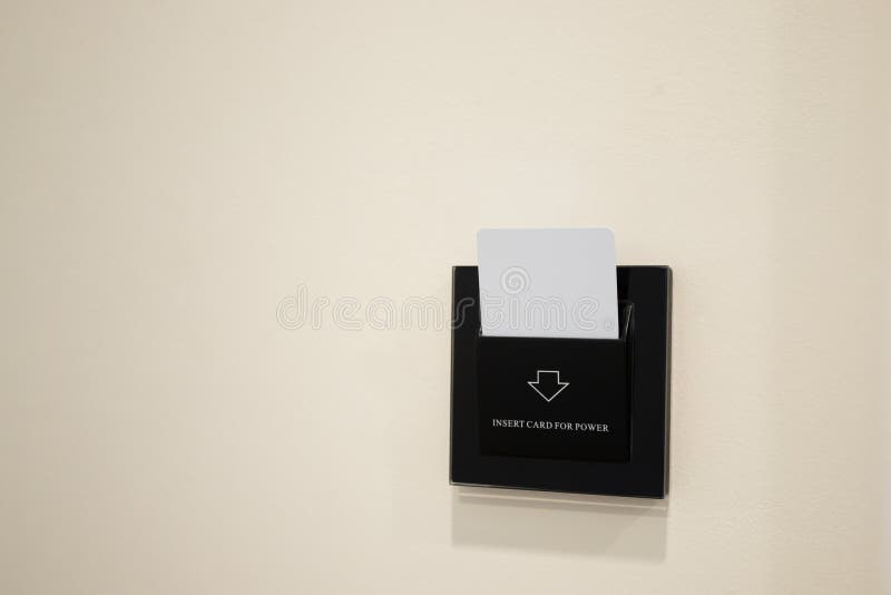 Key Card in the Card Holder for the Operation of Electricity in the ...
