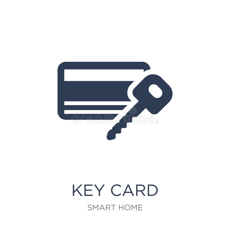 Key Card Icon. Trendy Flat Vector Key Card Icon on White Background ...