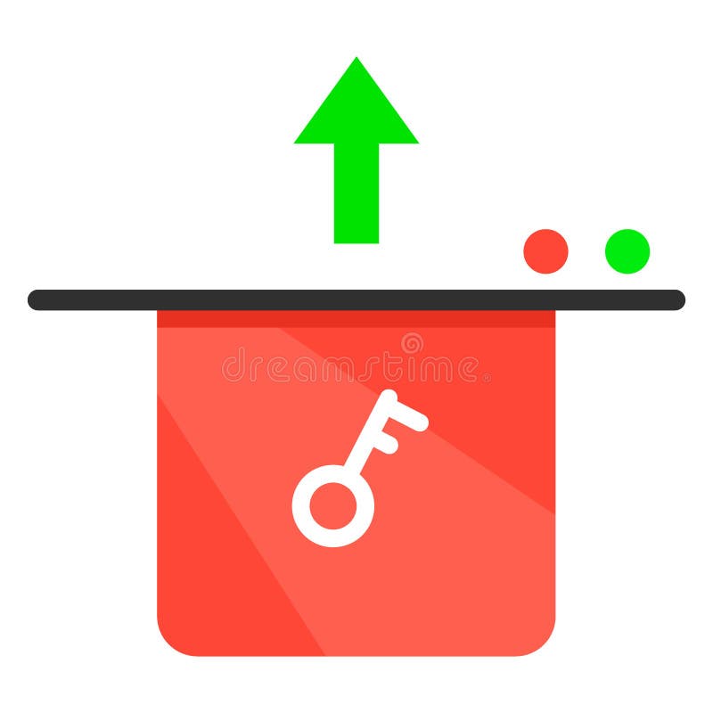 Key Card. Minimalistic Icon in Cartoon Style. Vector Flat Illustration ...