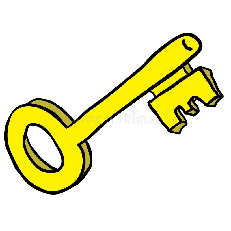 Key stock vector. Illustration of secure, open, doodle - 70039266