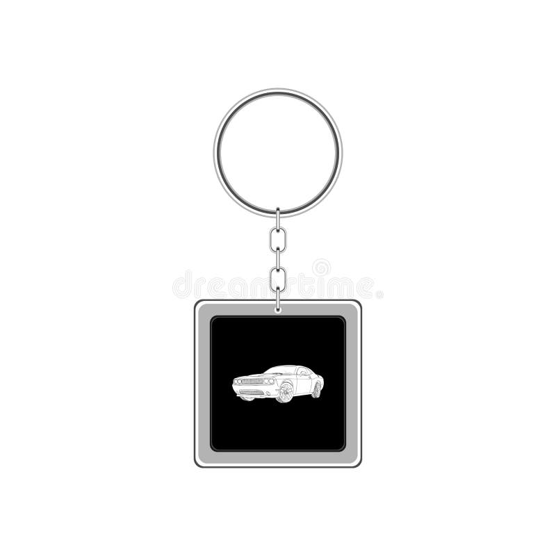 Key Chain for Car. Vector Illustration Stock Vector - Illustration of ...