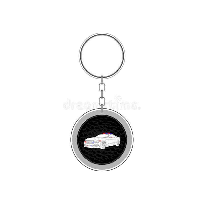Key Chain for Car. Vector Illustration Stock Vector - Illustration of ...