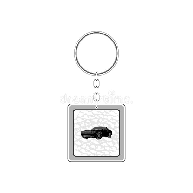 Key Chain for Car. Vector Illustration Stock Vector - Illustration of ...