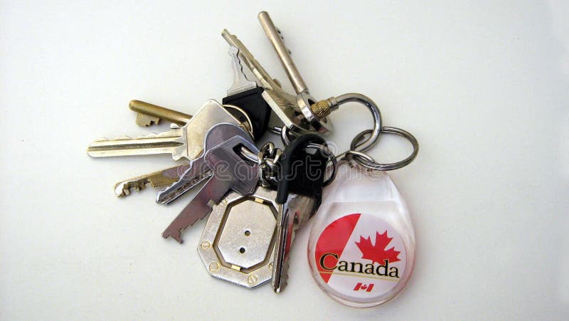 Key Chain Holder with the Canadian Flag Badge Emblem Stock Image ...