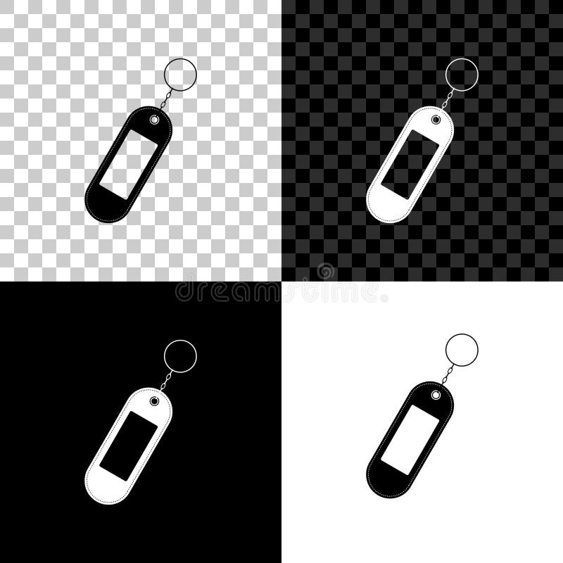 Key Chain Icon Isolated on Black, White and Transparent Background ...